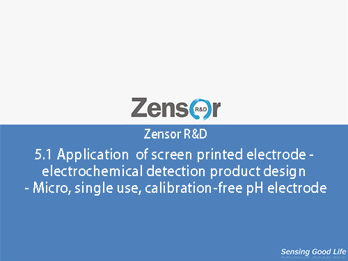 5.1 Application of screen printed electrode - electrochemical detection ...